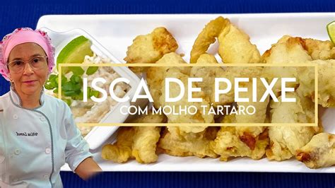 Porção de Isca de peixe molho tártaro Crocante igual a do