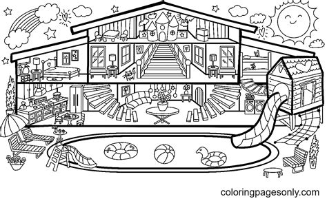 Living Room Coloring Pages Two Birds Home