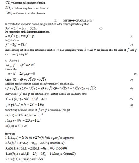 on integer solutions of the ternary quadratic equation