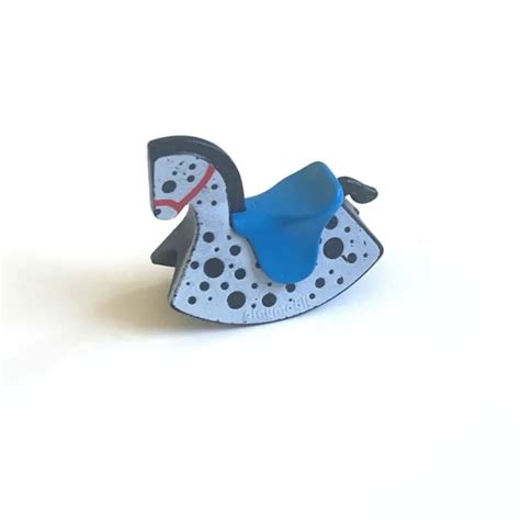 PLAYMOBIL ENFANTS Cheval à Bascule Selle Bleue Jouet Enfant Bébé