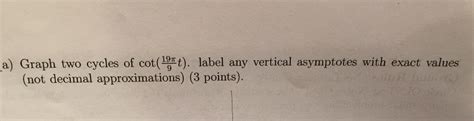 solved a graph two cycles of cot label any vertical