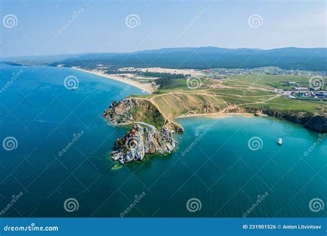 Olkhon Island The Largest Island In Lake Baikal In Eastern Siberia Shamanka Rock On Baikal