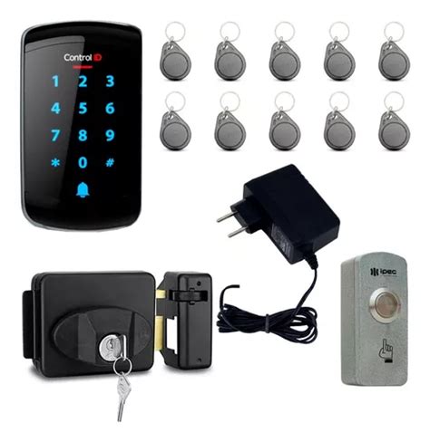Kit Leitor De Acesso Control Id Fechadura Elétrica Inox