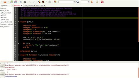 advanced fortran programming 013 pure functions and subroutines youtube