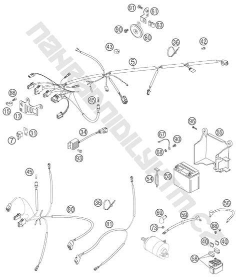 Náhradní díly KTM Schéma WIRING HARNESS pro model KTM Enduro 525