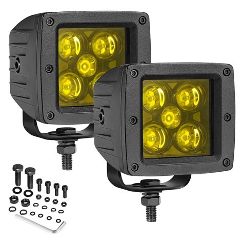 OFFROADTOWN LED Fog Lights 3Inch 100W Yellow LED Cubes Driving Light