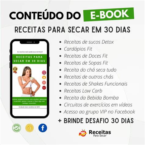Saúde e bem estar confira eBook receitas que vão te ajudar a secar