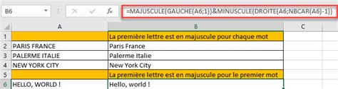 Ntroduire Imagen Formule Excel Premi Re Lettre En Majuscule Fr