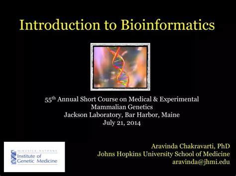 Ppt Introduction To Bioinformatics Powerpoint Presentation Free