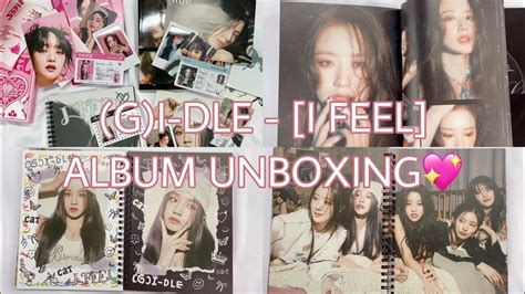 UNBOXING GIVEAWAY 여자 아이들 G I DLE I feel ALBUM UNBOXING 앨범