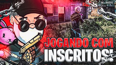 FREE FIRE AO VIVO FF JOGANDO SALA OS INSCRITOS 4V4 6V6 E RANK LIVE