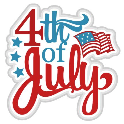 4th Of July SVG Scrapbook Title Independence Day Svg Cut Files Cute Svg