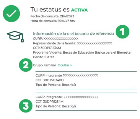 Buscador de estatus de las Becas Benito Juárez
