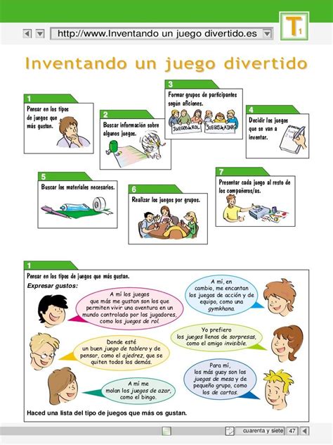Ejemplos De Textos Instructivos De Juegos Para Niños Tengo un Juego