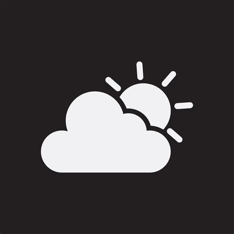 Icono De Nube Y Sol Vector De Nube De Clima Soleado Vector Premium