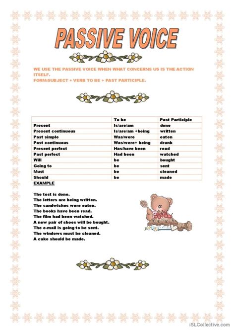 Passive Voice Deutsch Daf Arbeitsbl Tter Pdf Doc