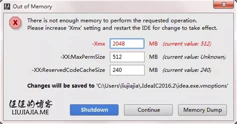IDEA Error occurred during initialization of VM 佳佳的博客