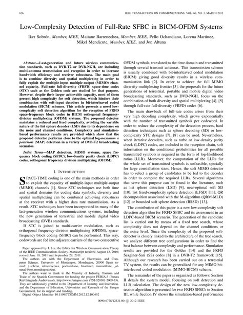 pdf low complexity detection of full rate sfbc in bicm ofdm systems