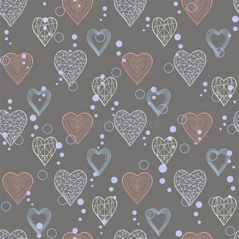 Vector Abstract Heart Pattern Stock Vector Illustration Of Drawn