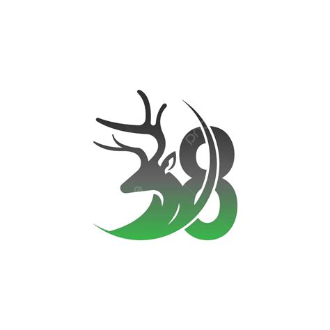 Deer Illustrated Design Featuring The Iconic Number Logo Vector