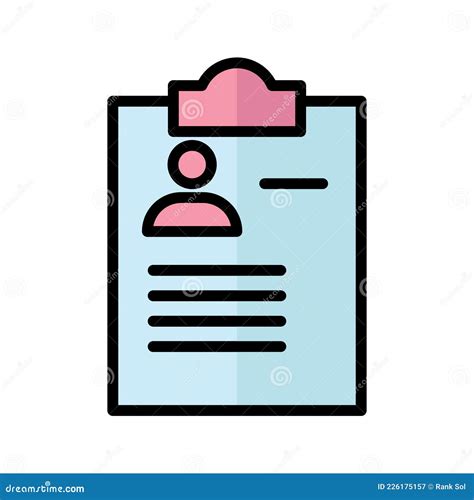 Biodata Vector Icon Which Can Be Easily Modified Or Edit Stock Vector