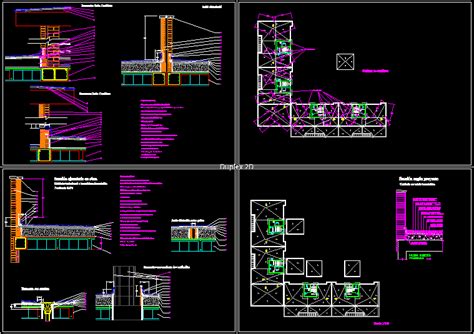 Planos De Seccion Constructiva En Dwg Autocad Cortes Con Detalles