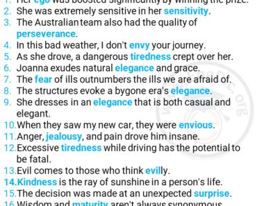 20 Examples Of Abstract Nouns Archives EngDic