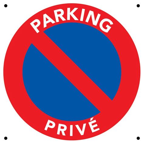 Panneau PVC Parking Privé carré Panneau stationnement interdit