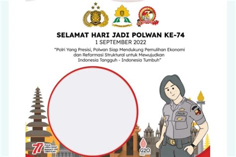 Link Twibbon HUT Polwan Ke 74 Gratis Desain Pilihan Paling Populer