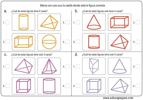 Fichas Didácticas para trabajar Cuerpos Geométricos Pdf