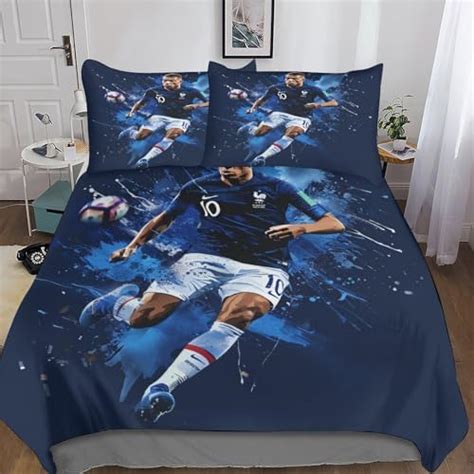 DSJackson Kylian mbappé Parure De Lit Imprimé 3D Microfibre avec