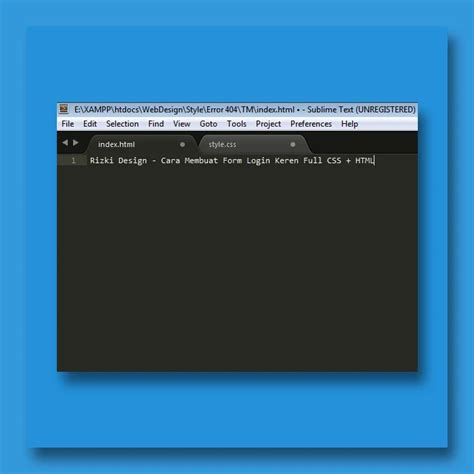 cara membuat form html dan css script sublime kita