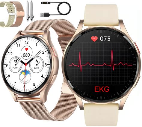 Zegarek Smartwatch Damski Ekg Pomiar Cukru Saturacja Ci Nieniomierz