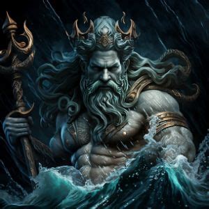 Greek God Poseidon ArtArtificialGR Digital Art AI Ethnic