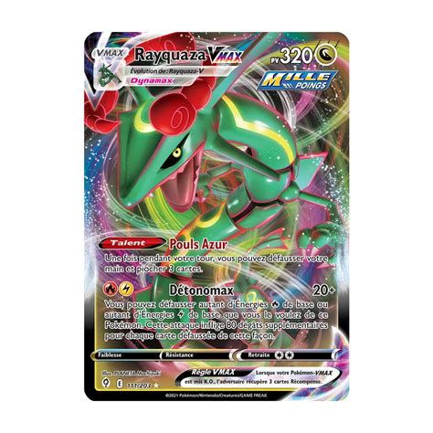 Rayquaza 111 203 VMAX Épée et Bouclier Évolution Céleste