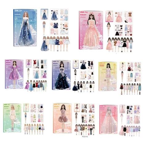 ตกตาแมเหลกแตงตวเดกวยหดเดน แกลงเลนแตงตวตกตา ตกตากระดาษแมเหลก ของเลนสำหรบ