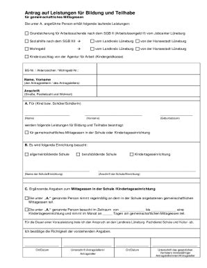 Ausfüllbar Online MitE Antrag auf Leistungen fr Bildung und Teilhabe