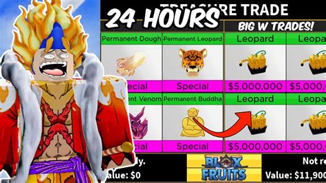 Trading EVERY Permanent Fruit For 24 Hours In Blox Fruits Part 1