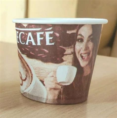 White Glass Paper Coffee Cup For Event And Party Supplies Capacity