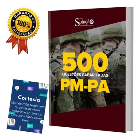 Apostila Caderno De Questões Pm Pa Testes Gabaritados MercadoLivre