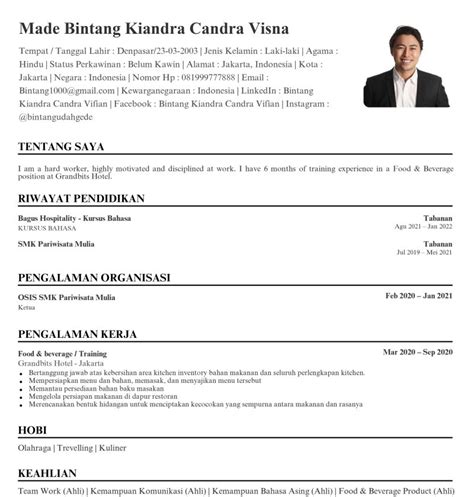 Contoh Cv Fresh Graduate Smk Contoh Surat Resmi