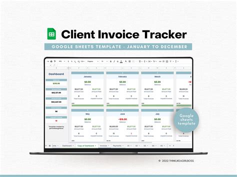 Invoice Tracker Spreadsheet Invoice Manager Google Sheets Template