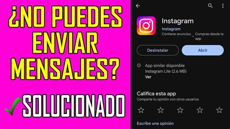 PORQUE INSTAGRAM NO ME DEJA ENVIAR MENSAJES No Puedo Enviar Mensajes