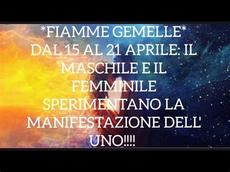 FIAMME GEMELLE DAL 15 AL 21 APRILE LA COPPIA SACRA SPERIMENTA LA