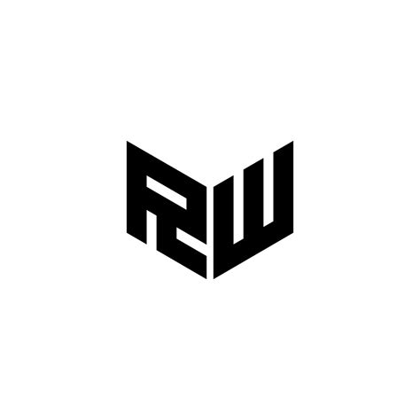 RW Letter Logo Design With White Background In Illustrator Vector Logo