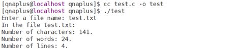 C Program To Count Characters Words And Lines In A File Qna Plus