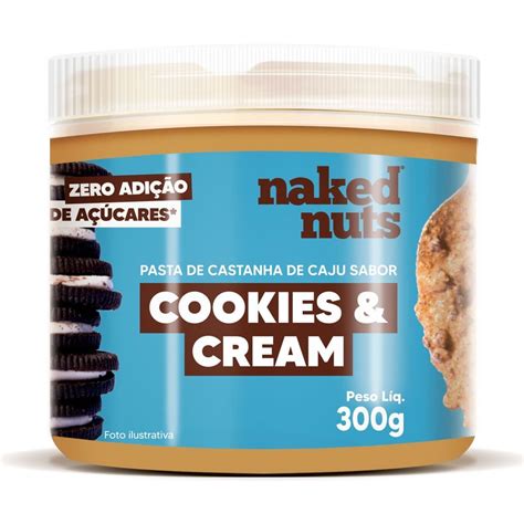 Pasta De Castanha De Caju 300g Cookies Cream Naked Nuts OtimaNutri