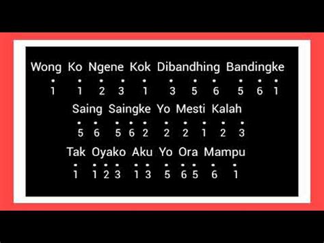 Not Angka Recorder Lagu Ojo Dibandhingke Denny Cak Nan Youtube
