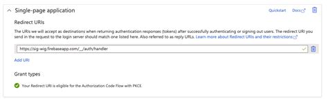 azure the provided value for the input parameter redirect uri is not valid using firebase