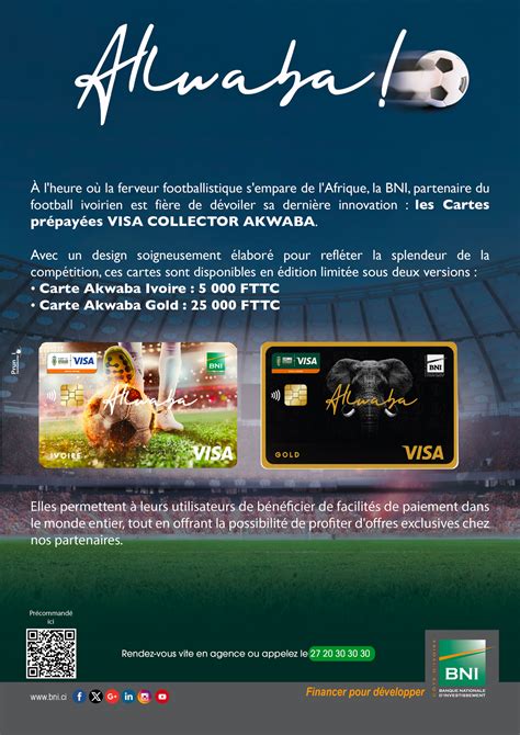 Cartes prépayées VISA COLLECTOR AKWABA disponibles en édition limitée
